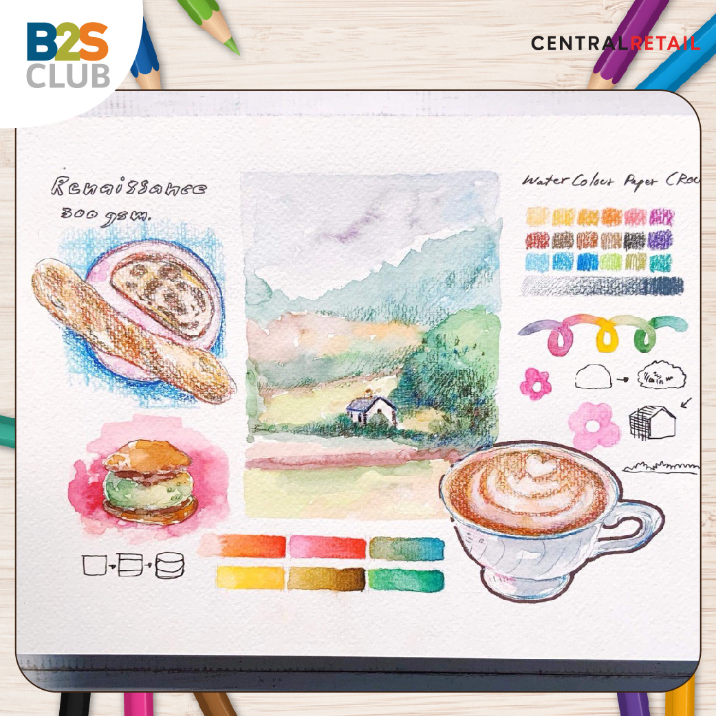 กระดาษแบบไหน สีไม้ระบายสนุก